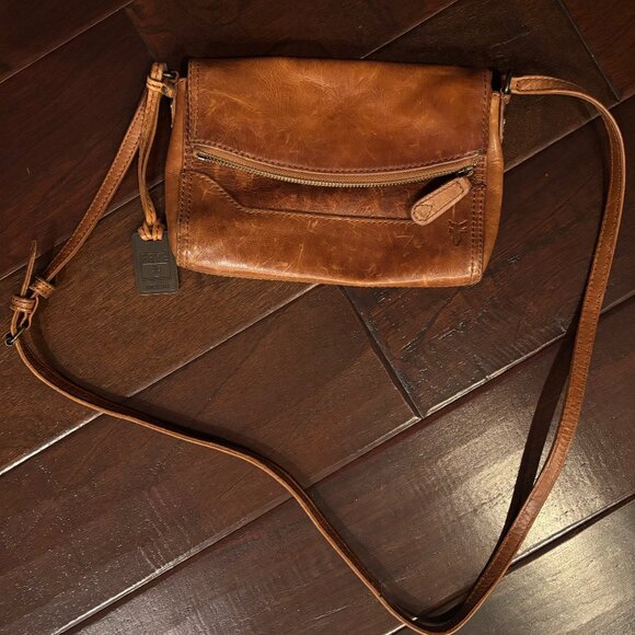 Frye | Bags | Frye Melissa Brown Leather Fold Over Crossbody | Poshmark